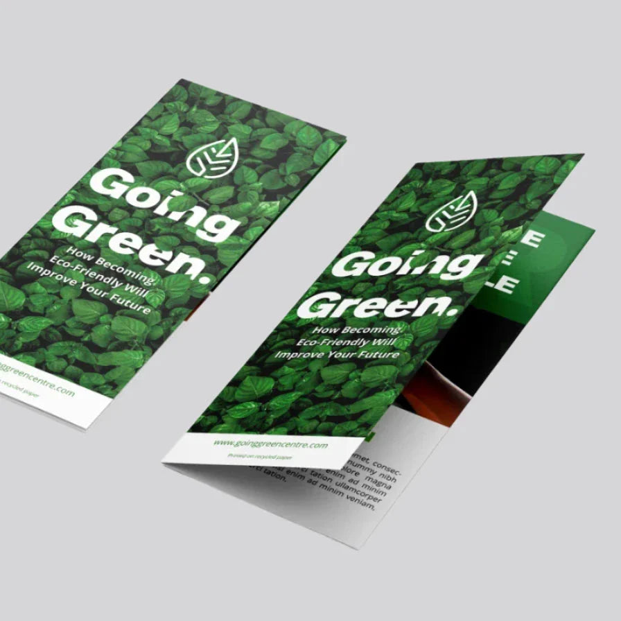 Eco Half Fold Leaflets - Recycled Paper | B&S Labels - B & S LABELS